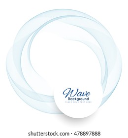 Abstract Beautiful Circular Blue Wave Background Stock Vector (Royalty ...
