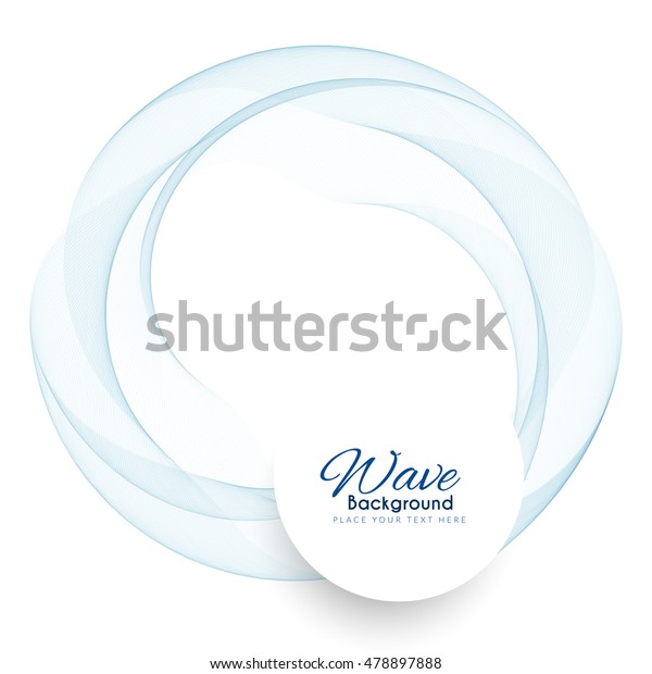 Abstract Beautiful Circular Blue Wave Background Stock Vector (Royalty ...