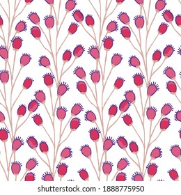 Abstract Beautiful Vector Small Flowers Branches Stock Vector (Royalty ...