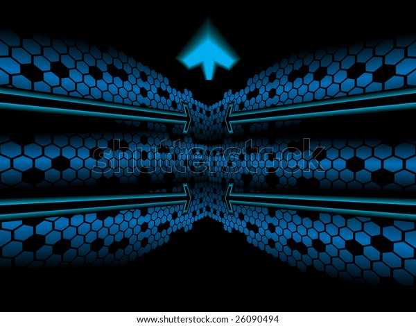 Abstract Beehive Pentagon Arrow Background Stock Vector (Royalty Free ...