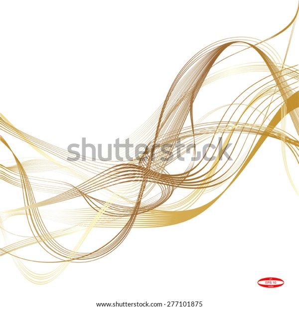 Abstract Beige Line Golden Wave Cream Stock Vector (Royalty Free) 277101875