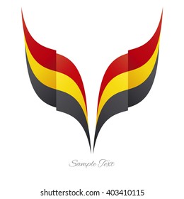 Abstract Belgian Eagle Flag Ribbon Logo Stock Vector (Royalty Free ...