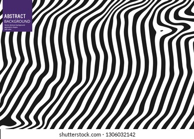 Abstract Bending Black White Lines On Stock Vector (Royalty Free ...
