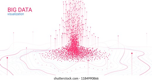Abstract Big Data Analysis Visualization Wave Stock Vector (Royalty ...