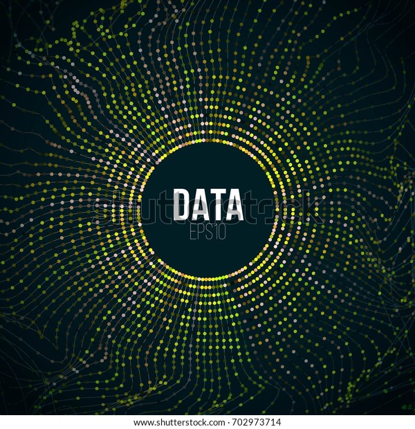 Abstract Big Data Illustration Particle Circle Stock Vector (Royalty ...