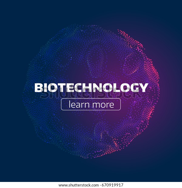 Abstract Biotechnology Cell Particle Grid Organic Stock Vector (Royalty ...