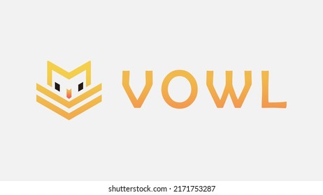 Abstract Bird Vowl Simple Logotype Design Stock Vector (Royalty Free ...