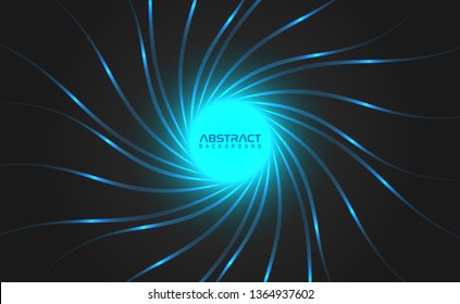 Abstract Black Background Blue Light Glow Stock Vector (Royalty Free ...