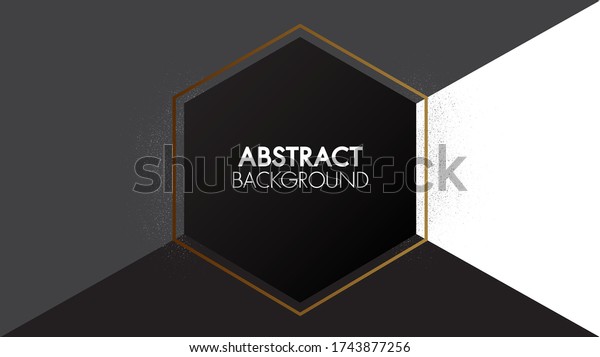 Abstract Black Background Hexagon Geometric Shapes Stock Vector ...