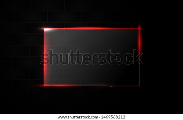 Abstract Black Background Rectangle Frame Transparent Stock Vector ...