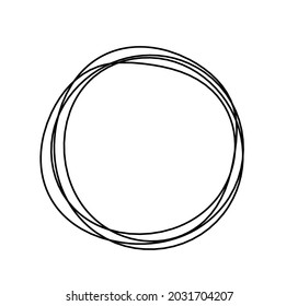 Abstract Black Circle Line Drawing On Stock Vector (Royalty Free ...