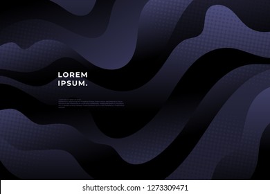 Abstract Black Gradient Soft Wave Background Stock Vector (Royalty Free ...