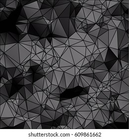 Abstract Black Gray Background Consisting Triangles Stock Vector ...