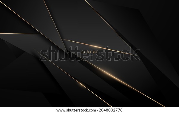 Abstract Black Line Arts Background Luxury Stock Vector (Royalty Free ...