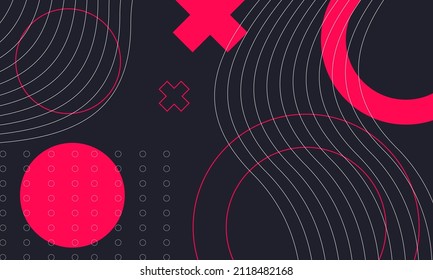 Abstract Black Pink Tech Banner Design Stock Vector (Royalty Free ...