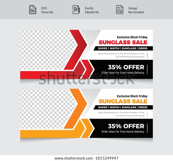 Abstract Black Red Banner Design Black Stock Vector (Royalty Free ...