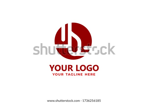 Abstract Black Red Company Logo Template Stock Vector (Royalty Free ...
