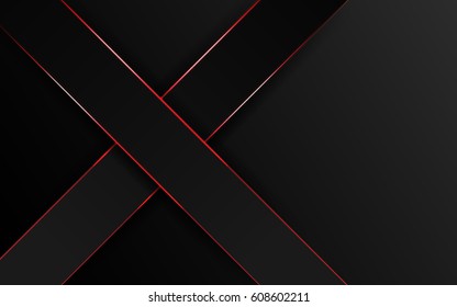 Abstract Black Red Metallic Background Stock Vector (Royalty Free ...