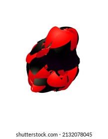 Abstract Black Red Symbol Vector Design Stock Vector (Royalty Free ...