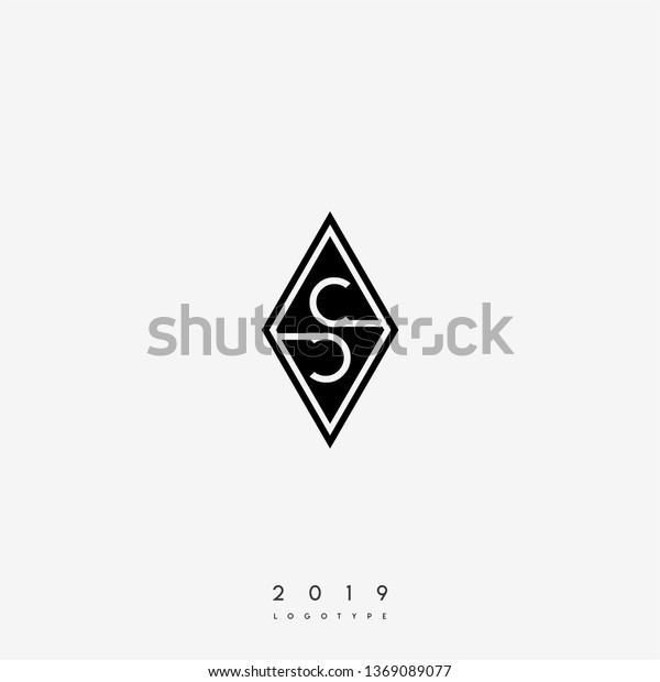 Abstract Black Square Cc Logo Letter Stock Vector (Royalty Free ...