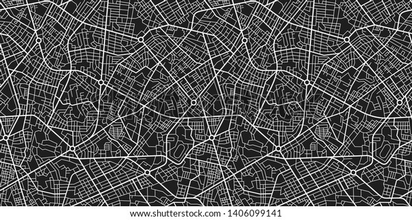 Abstract Black White City Map City Stock Vector (Royalty Free) 1406099141