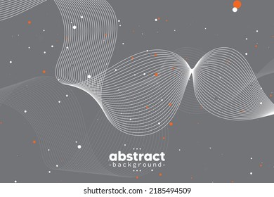 Abstract Black White Flow Line Digital Stock Vector (Royalty Free ...