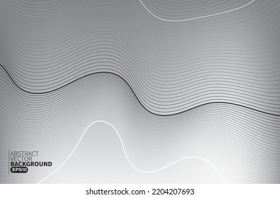 Abstract Black White Flow Line Digital Stock Vector (Royalty Free ...