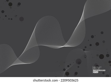 Abstract Black White Flow Line Digital Stock Vector (Royalty Free ...