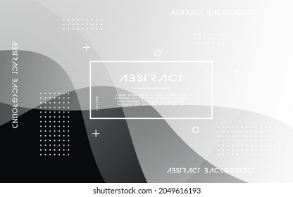 Abstract Black White Wave Shape Background Stock Vector (Royalty Free ...