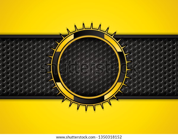 Abstract Black Yellow Background Vector Illustration Stock Vector ...