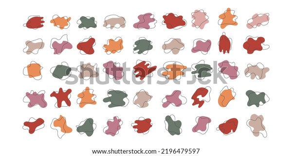 Abstract Blob Dot Line Abstract Organic Stock Vector (Royalty Free ...