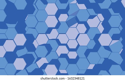 Abstract Blue 3d Hexagon Pattern Background Stock Vector (Royalty Free) 1632348121 | Shutterstock