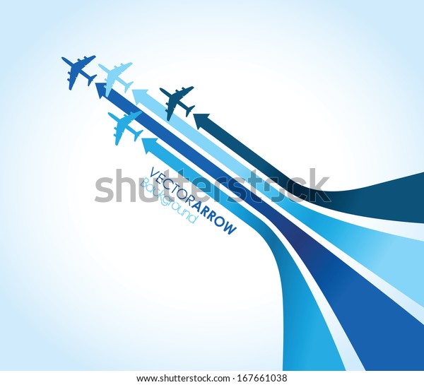 Abstract Blue Airplane Background Stock Vector (Royalty Free) 167661038