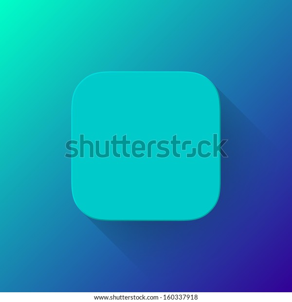 Abstract Blue App Icon Blank Button Stock Vector (Royalty Free) 160337918