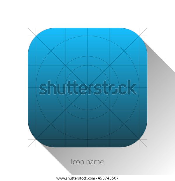 Abstract Blue App Icon Blank Button Stock Vector (Royalty Free ...