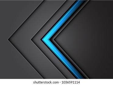 Abstract Blue Arrow Light Direction On: vector de stock (libre de ...