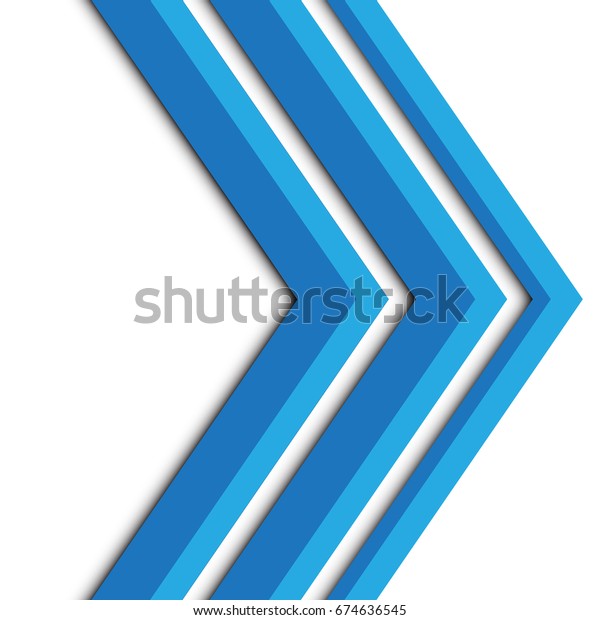Abstract Blue Arrow On White Design Stock Vector (Royalty Free ...