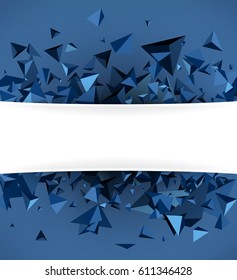 Abstract Blue Background 3d Pyramids Vector Stock Vector (Royalty Free ...