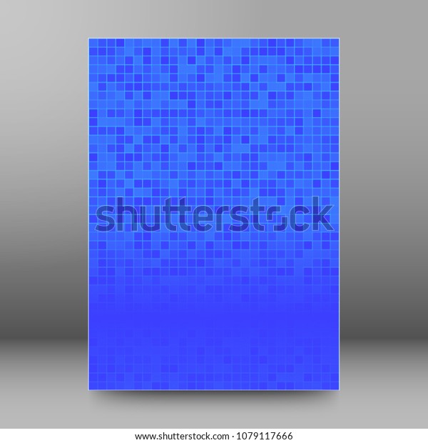 Abstract Blue Background Advertising Brochure Design Stock Vector ...