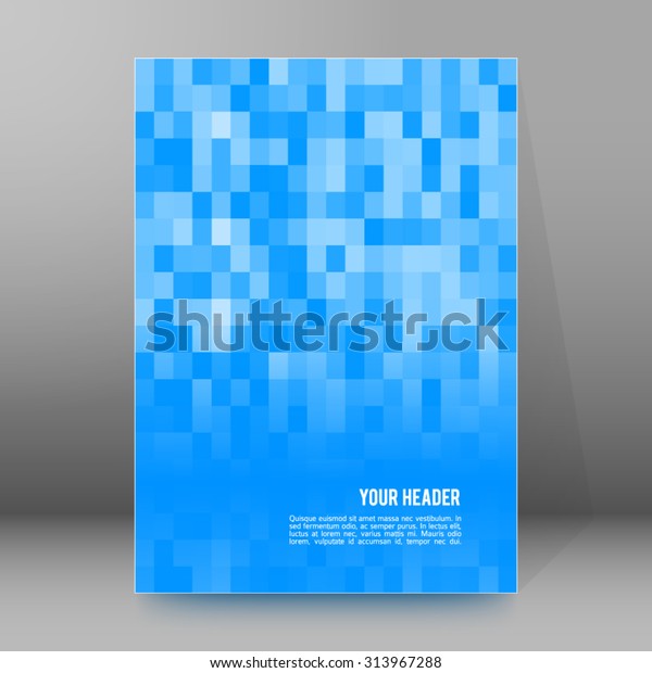 Abstract Blue Background Advertising Brochure Design Stock Vector ...