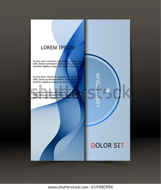 Abstract Blue Background Brochure Cover Template Stock Vector (Royalty ...