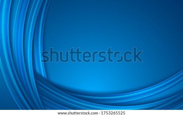 Abstract Blue Background Circular Overlay Curve Stock Vector (Royalty ...