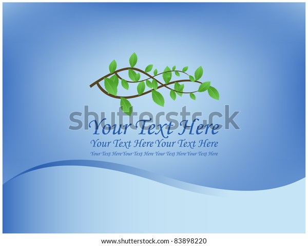 Abstract Blue Background Placed On Sprout Stock Vector (Royalty Free ...