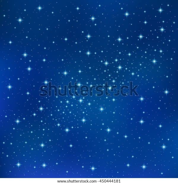 Abstract Blue Background Sparkling Twinkling Stars Stock Vector ...