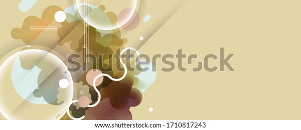 Abstract Blue Beige Gradients Cloud Shapes Stock Vector (Royalty Free ...