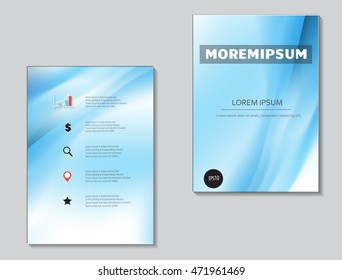 Abstract Blue Brochure Template Flyer Background Stock Vector (Royalty ...