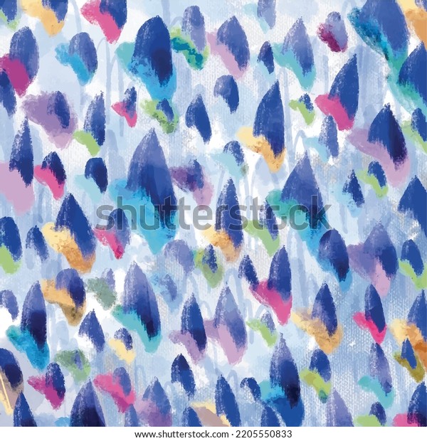 Abstract Blue Brush Stroke Pointy Triangle Stock Vector (Royalty Free ...