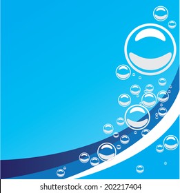 Abstract Blue Bubbles Background Stock Vector (Royalty Free) 142966093