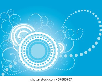 Abstract Blue Circle Swirl Background Stock Vector (Royalty Free ...