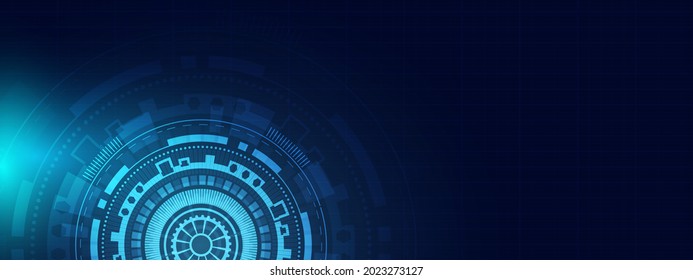 Abstract Blue Circle Technology Backgroundlight Circle: เวกเตอร์สต็อก ...